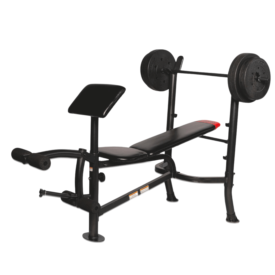 Adjustable Bench with Preacher, Curl bar and Leg Extension AAB83 X-RIV ...